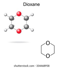 Structural Chemical Formula Model Dioxane Molecule : illustration de ...