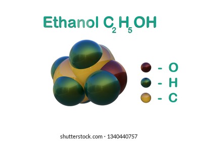 Structural Chemical Formula Model Ethanol Drinking Stock Illustration ...