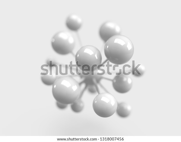 Structural Chemical Formula Model Molecule 3d Stock Illustration ...