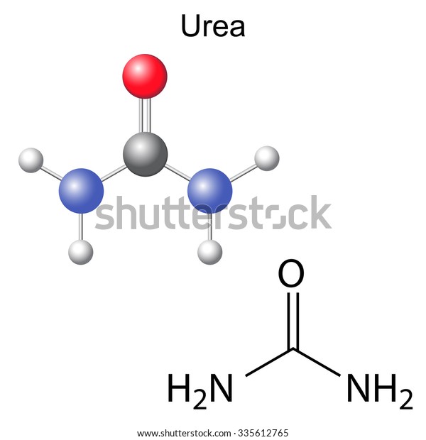 Structural Chemical Formula Model Urea Molecule Stock Illustration ...