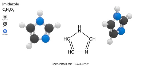 Structural Chemical Formula Molecular Structure Imidazolec3h4o2 Stock ...