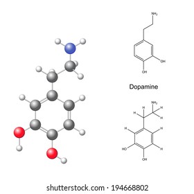 Dopamine Structure 3d