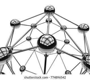 Structure Balls Metallic Molecules Stock Illustration 774896542 ...