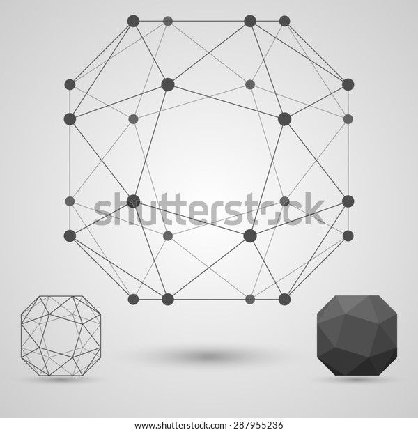 Structure Blank Geometric Shapes Edges Vertices Stock Illustration ...