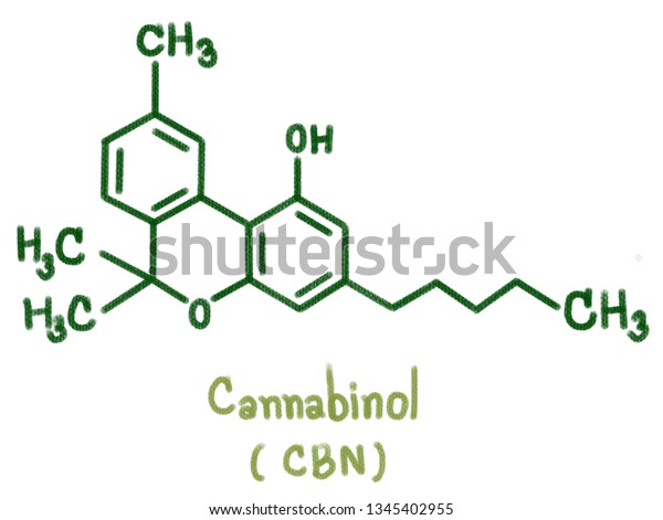 Structure Cannabinol Cannabinoids Derivatives Form Cannabis Stock ...