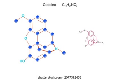Structure Codeine Illustration On White Background Stock Illustration ...