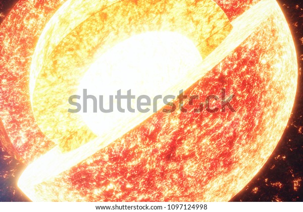 Structure Core Earth Structure Layers Earth Stock Illustration ...