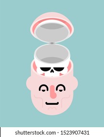 Structure Head Skull Face Open Head Stock Illustration 1523907431 ...