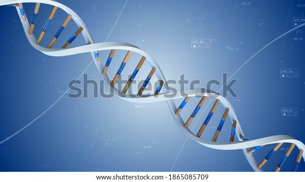 Structure Human Dna Rotates Against Background Stock Illustration ...