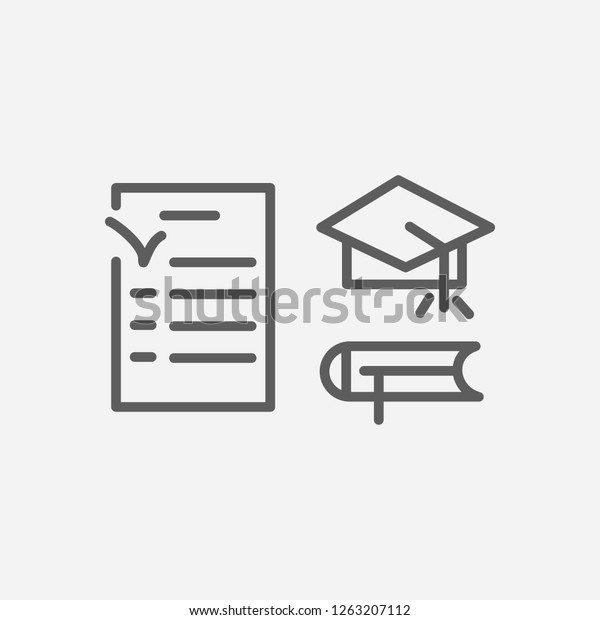 Study Program Icon Line Symbol Isolated Stock Illustration 1263207112 ...