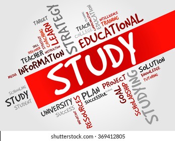 Study Word Cloud Education Concept Stock Illustration 369412805 ...