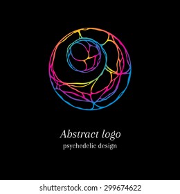 Stylish Abstract Tangle Logo Psychedelic Design Stock Illustration ...