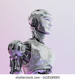 Smart Handsome Robot Male 3d Rendering Stock Illustration 1639839934 ...
