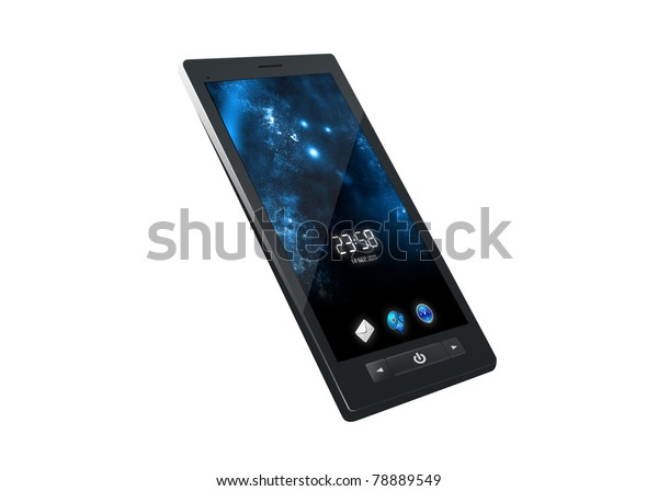 Stylish Touchscreen Smartphone: ilustración de stock 78889549 ...