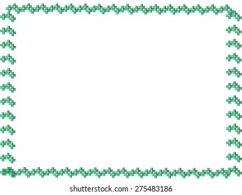Stylized Border Pattern White Frame 스톡 일러스트 275483186 | Shutterstock