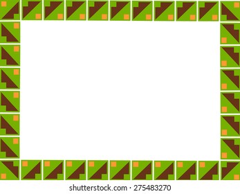 Stylized Border Pattern White Frame Stock Illustration 275483270 ...