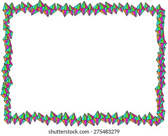 Stylized Border Pattern White Frame Stock Illustration 275483279 ...