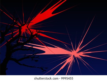 Stylized Fireworks Display Stock Illustration 9995455 | Shutterstock