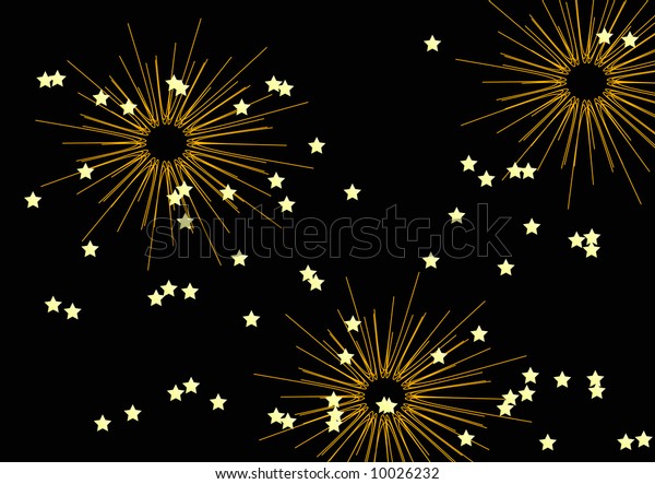 Stylized Fireworks Display Stock Illustration 10026232 | Shutterstock