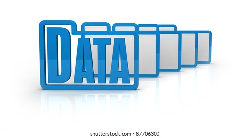 Stylized Folder Icon Word Data Inside Stock Illustration 87706300 ...