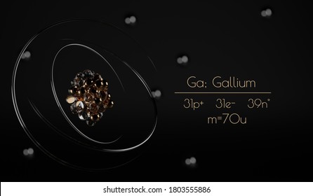 Stylized Gallium Atom Visualization Number Protons Stock Illustration ...
