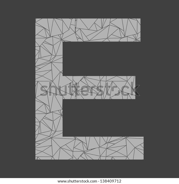 Stylized Letter E Stock Illustration 138409712