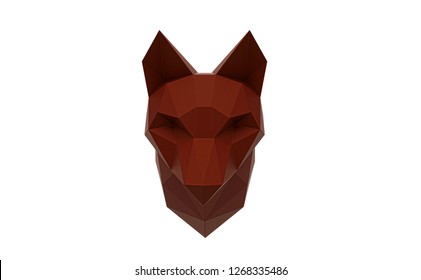 Stylized Low Poly Fox 3d Illustration Stock Illustration 1268335486 ...