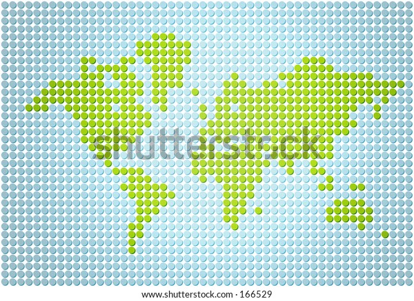 Stylized Map World High Resolution Stock Illustration 166529