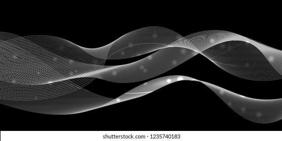Stylized Wave Background Design Lines Wave Stock Illustration ...