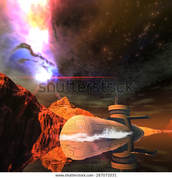 Submarine Sunset Stock Illustration 287071031 | Shutterstock