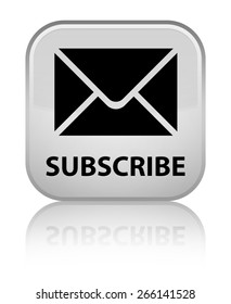 Subscribe Email Icon White Square Button Stock Illustration 266141528 ...