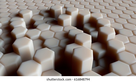 Subsurface Scattering Hexagon Pattern 3d Render Stock Illustration ...