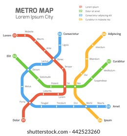 Subway Map Template Stock Illustration 442523260 | Shutterstock