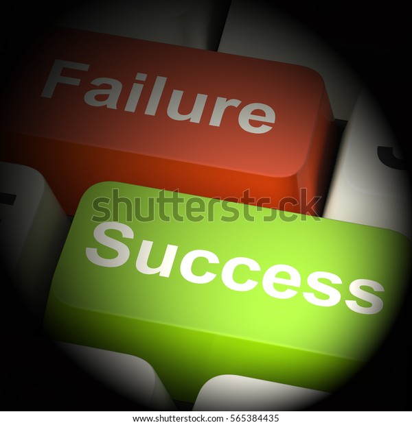 Success Failure Computer Keys Shows Succeeding Stock Illustration ...