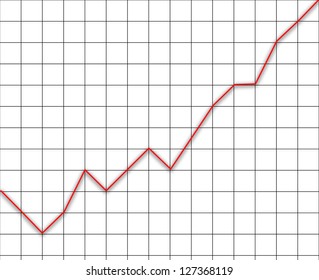 Business Growth Line Graph Trendy Flat Stock Vector (Royalty Free ...