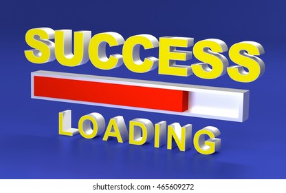 Success Loading Progress Bar Design 3d Stock Illustration 465609272 ...