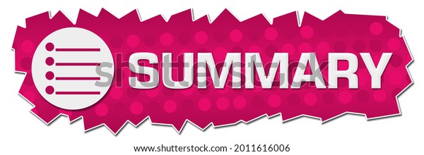 Summary Concept Image Text Related Symbols Stock Illustration ...