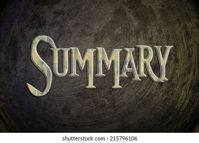 Summary Concept Text On Background Stock Illustration 215796106 ...