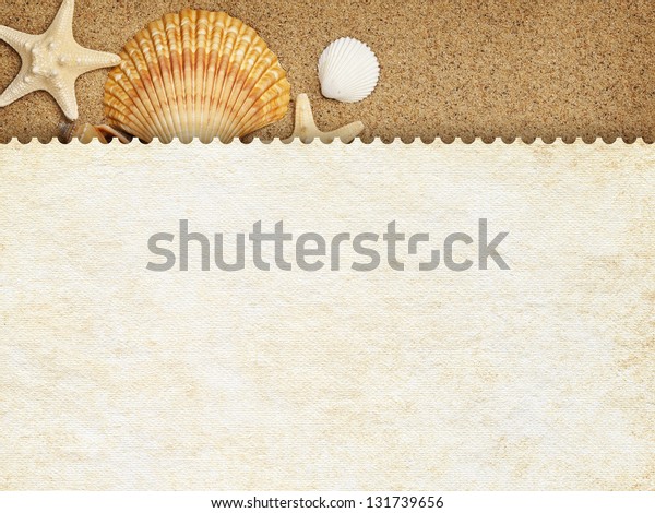 Summer Background Blank Paper Sheet On Stock Illustration 131739656