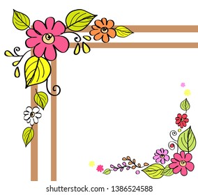 Summer Border Consisting Headline Text Samples Stock Illustration ...