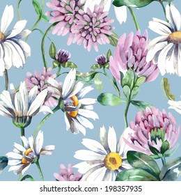 Summer Flowers Seamless Pattern Stock Illustration 198357935 | Shutterstock