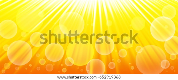 Summer Template Banner Sun Rays Glow Stock Illustration 652919368 ...