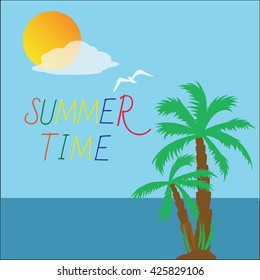 Summer Time Background Stock Illustration 425829106 | Shutterstock