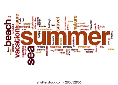 Summer Word Cloud Stock Illustration 285032966 | Shutterstock