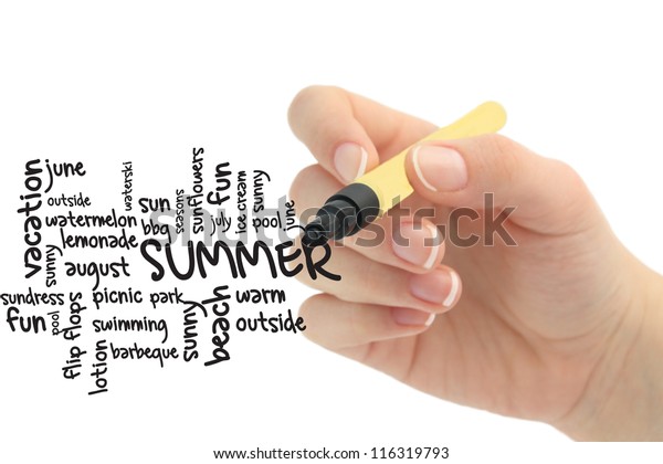 Summer Word Cloud Concept Stock Illustration 116319793 | Shutterstock