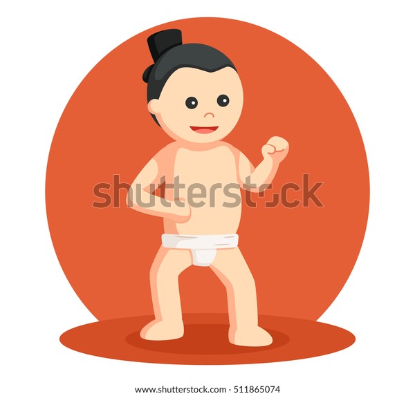 Sumo Wrestler Fighting Pose Stock Illustration 511865074 | Shutterstock