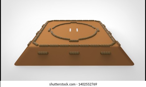 Sumo Wrestling Ring 3d Rendering Stock Illustration 1402552769 ...