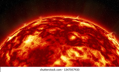 Sun Burning Surface Solar Explosion Illustration Stock Illustration ...
