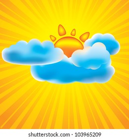 Sun Clouds Design Elements Stock Illustration 103965209 | Shutterstock