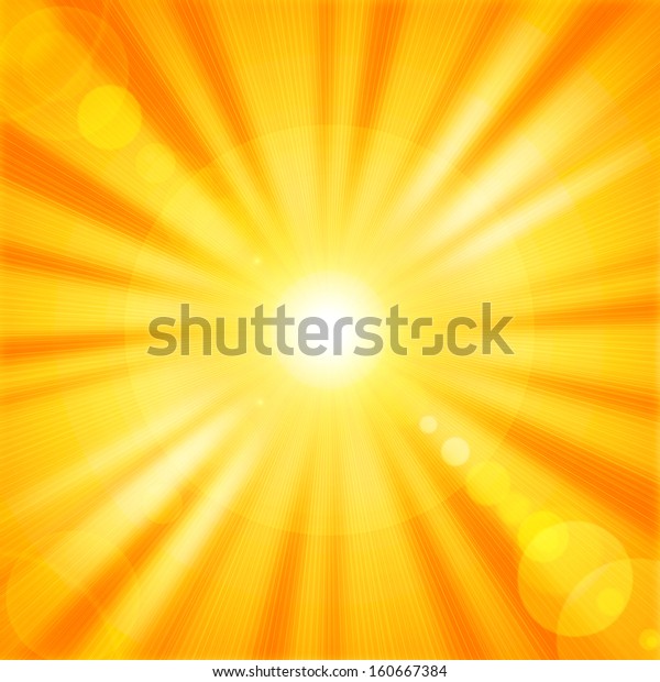 Sun Orange Yellow Rays Background Stock Illustration 160667384 ...